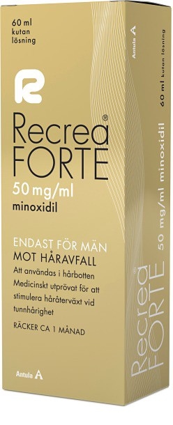 Köp Recrea Forte 50 mg/ml, 60 ml Kutan Lösning - på MEDS.se