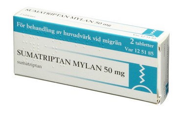 Köp Sumatriptan Mylan Filmdragerad Tablett 50 mg 2 st - på MEDS.se