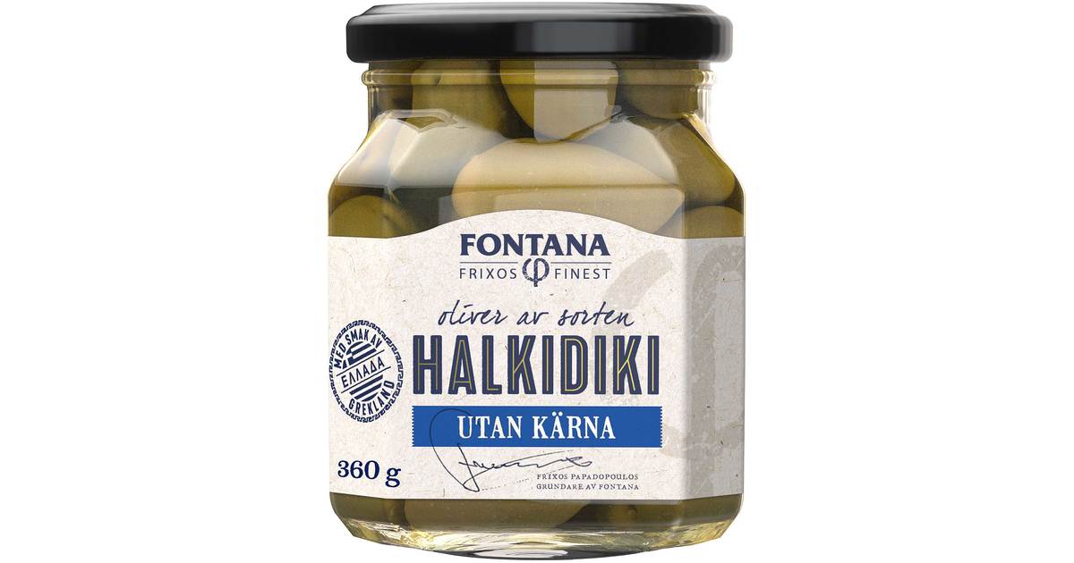 Köp Fontana Frixos Finest Halkidikioliver Urkärnade 360 g - på MEDS.se