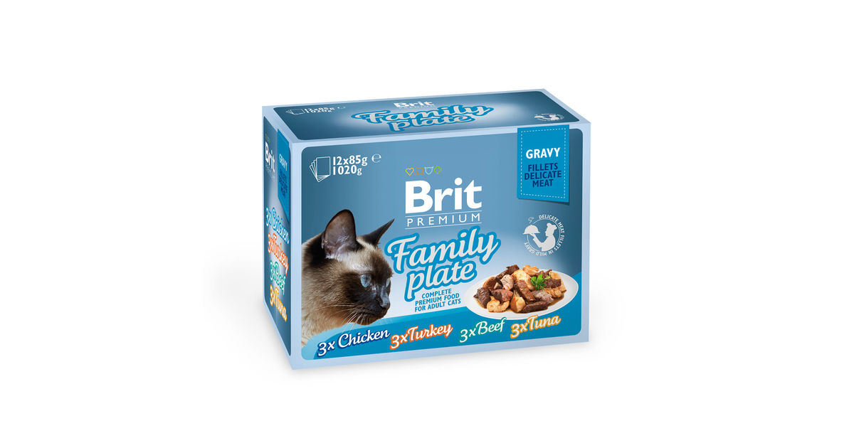 Köp Brit Premium Cat Fillets Sås Sortiment 12 x 85 g - på MEDS.se