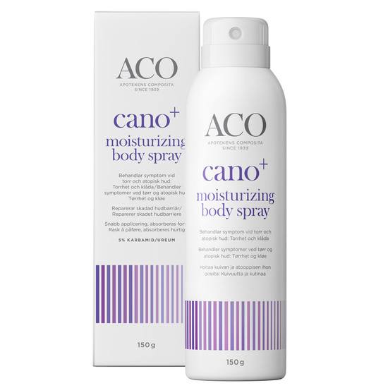 Köp ACO Cano+ Moisturizing Body Spray Torr Hud 150 g - på MEDS.se