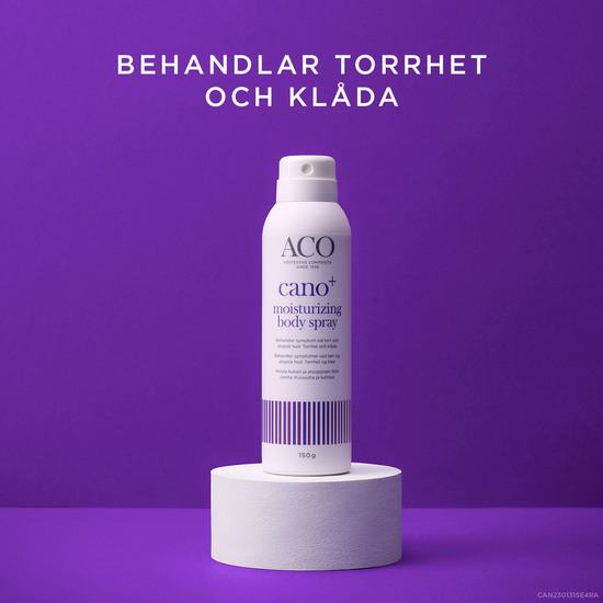 Köp ACO Cano+ Moisturizing Body Spray Torr Hud 150 g - på MEDS.se