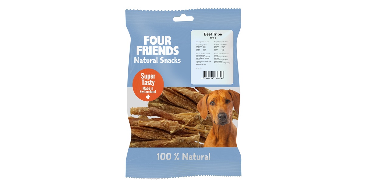 Köp FourFriends Dog Beef Tripe 100 g - på MEDS.se