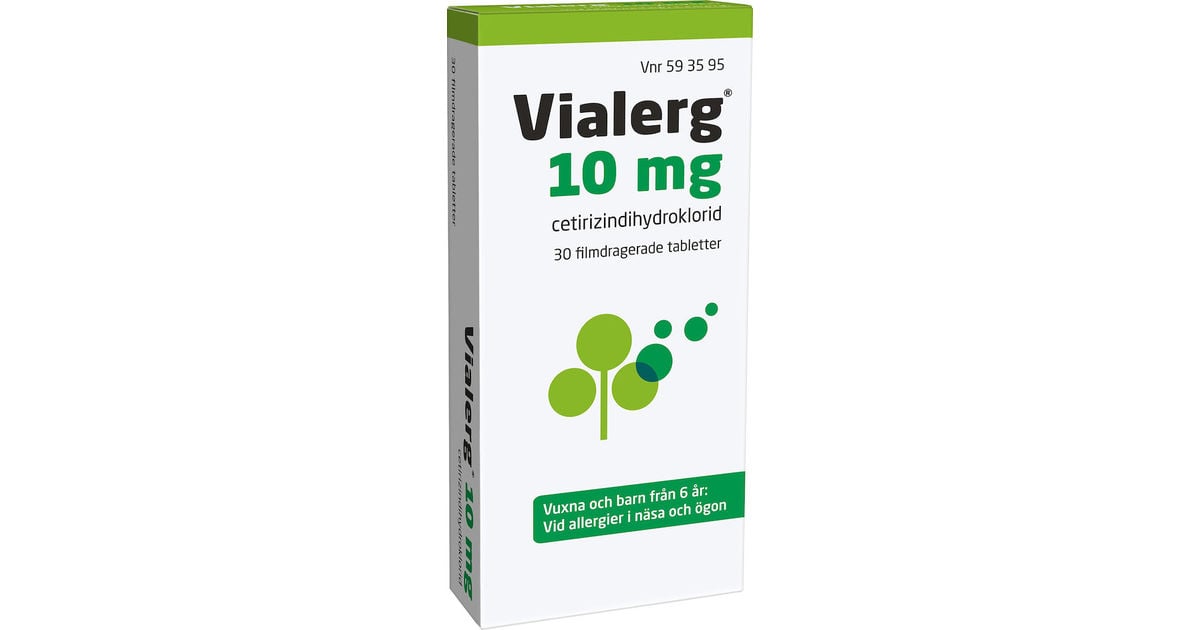 Köp Vialerg, filmdragerad tablett 10 mg 30 st - på MEDS.se