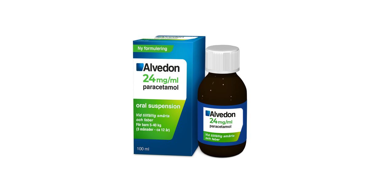 Köp Alvedon 24 mg/ml 100 milliliter Oral suspension - på MEDS.se
