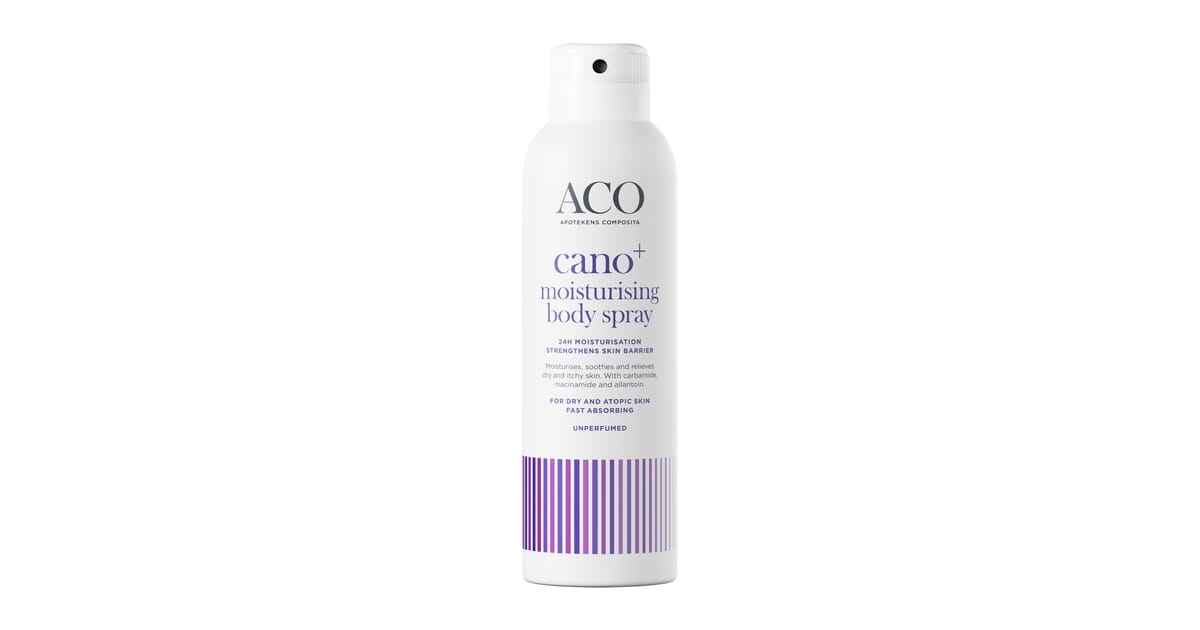Köp ACO Cano+ Moisturising Body Spray 150 ml - på MEDS.se