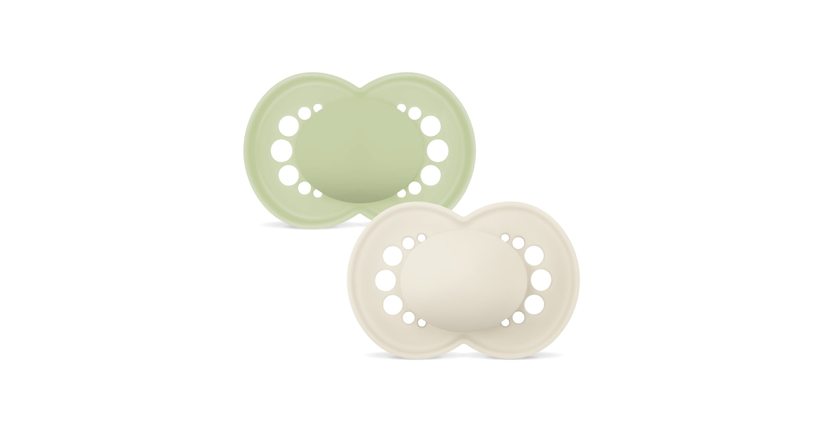Köp MAM Original Silicone 16-36 mån Green Unprinted 2-pack - på MEDS.se