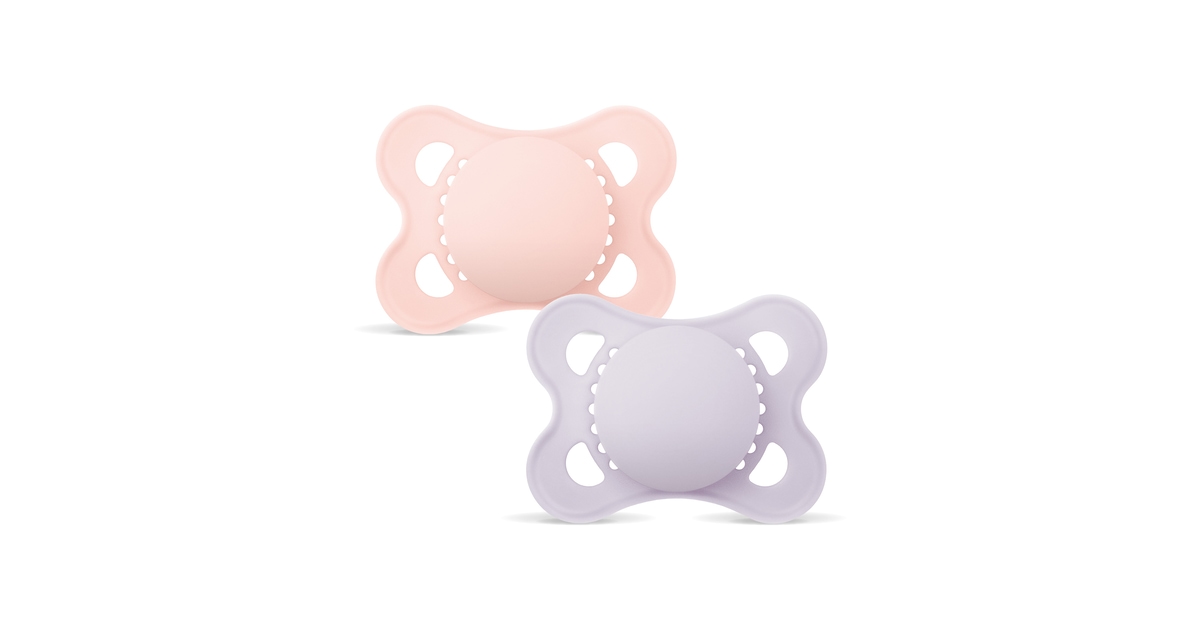 Köp MAM Original Silicone 0-6 mån Pink Unprinted 2-pack - på MEDS.se
