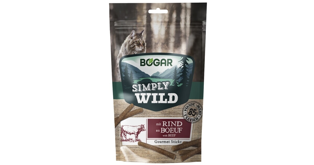 Köp Bogar Simply Wild Sticks Beef Katt 50 g - på MEDS.se