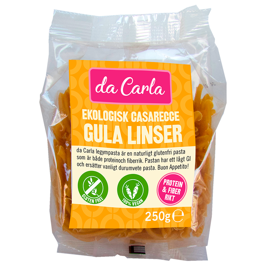 Köp Da Carla Pasta Gula Linser EKO 250 g - på MEDS.se