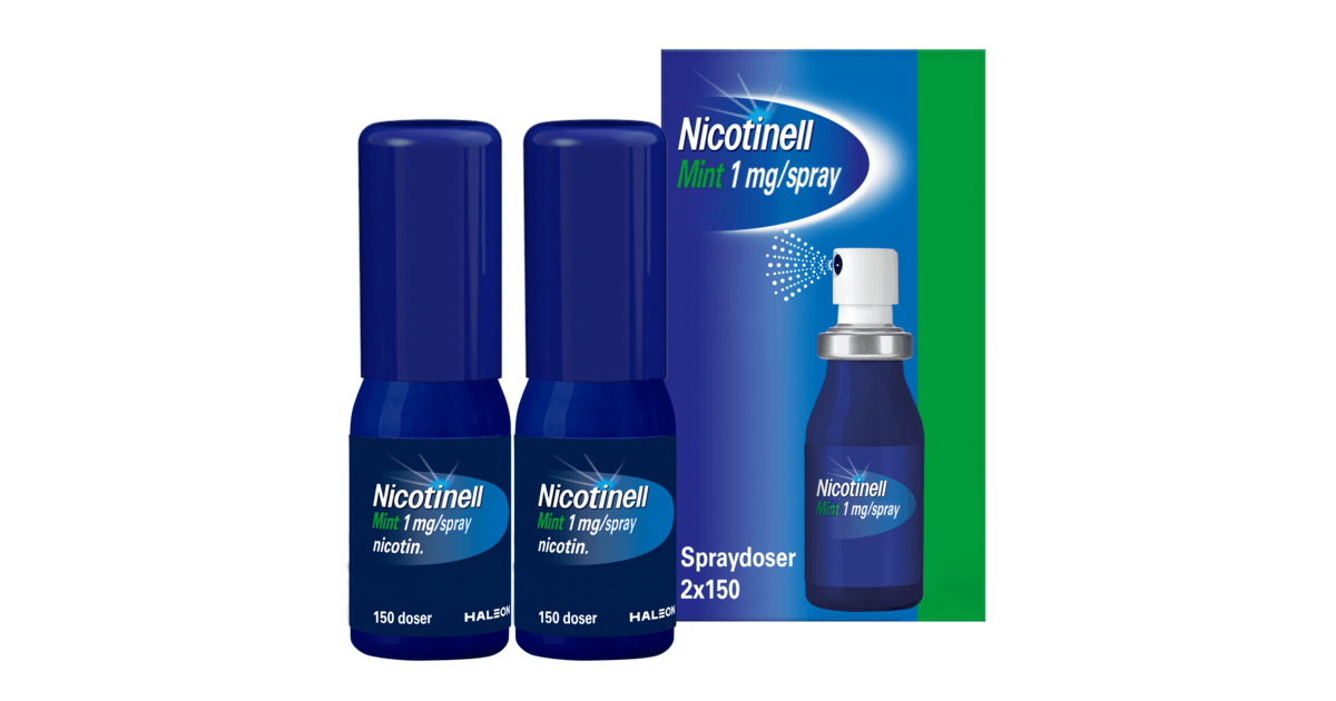 Köp Nicotinell Mint 1 mg/spray 2 x 150 dos(er) Munhålespray, lösning ...