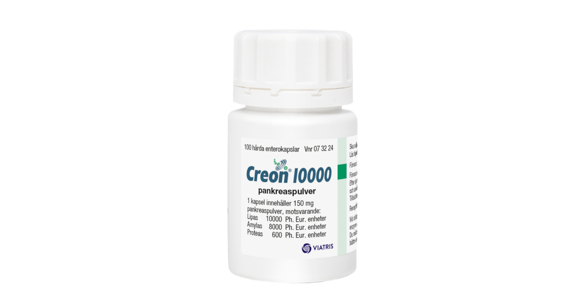 Köp Creon 10000 enterokapsel, hård Mylan 100 st - på MEDS.se