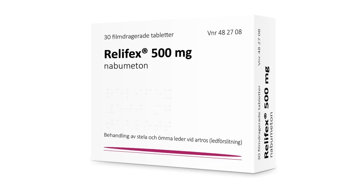 Köp Relifex 500 mg 30 tablett(er) Filmdragerad tablett - på MEDS.se