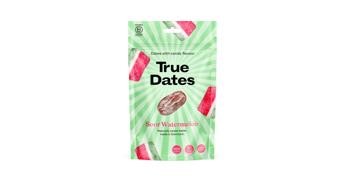 Köp True Dates Sour Watermelon 100 g - på MEDS.se