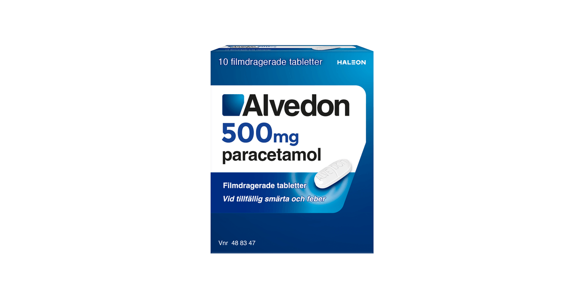 Köp Alvedon 500 mg 10 styck Filmdragerad tablett - på MEDS.se