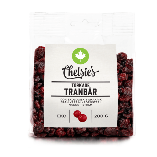 Köp Chelsie's Torkade Tranbär 200 g - på MEDS.se
