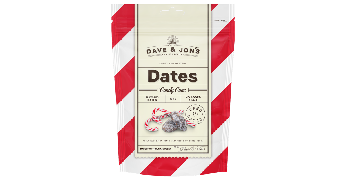 Köp Dave & Jon´s Dadlar Polkagris 125 g - på MEDS.se