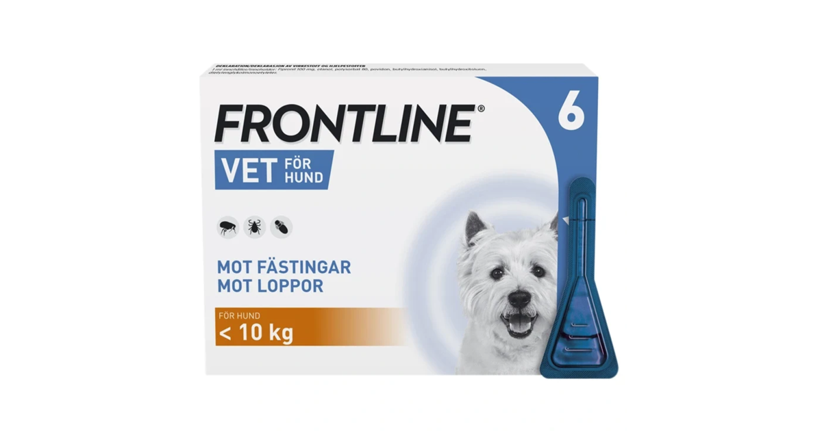 Köp Frontline Vet 100 mg/ml Spot-on Hund S 6 x 0,67 ml - på MEDS.se