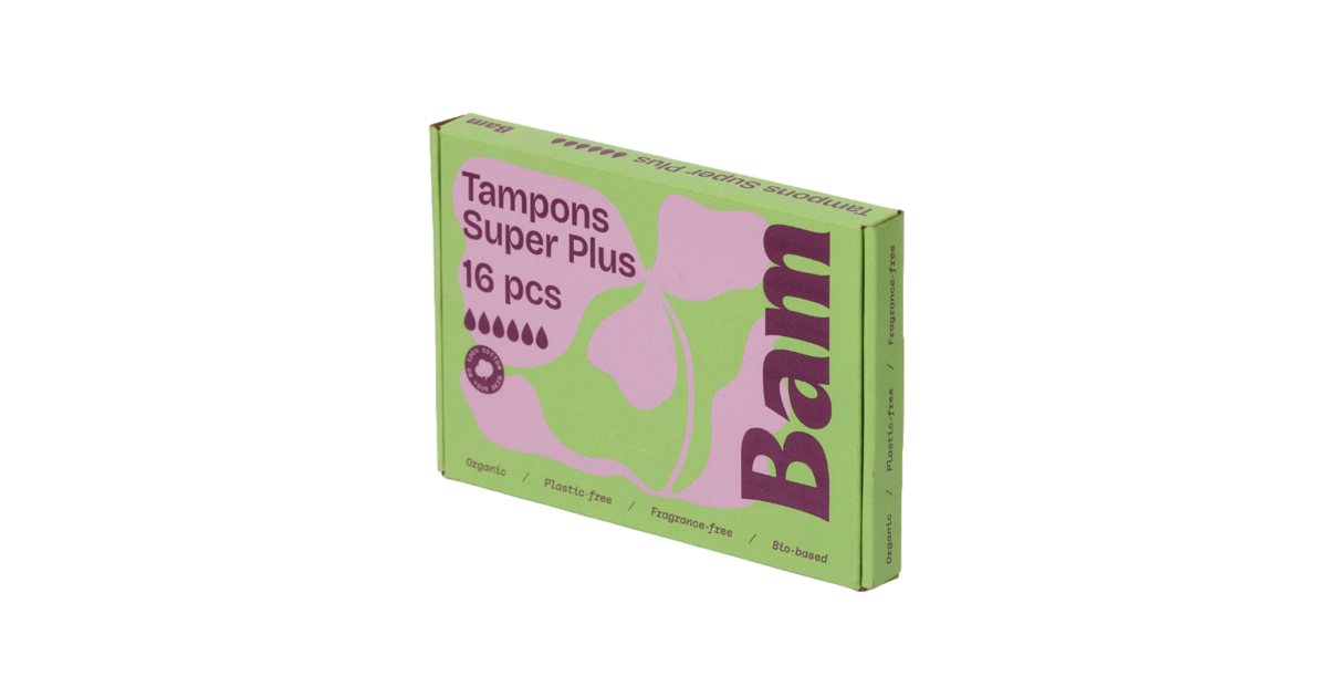 Köp BAM Organic Cotton Tampons Super Plus 16 st - på MEDS.se