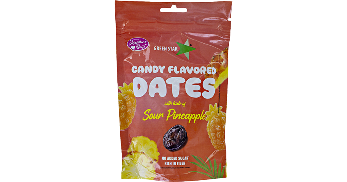 Köp Green Star Dates Sour Pineapple 90 g - på MEDS.se