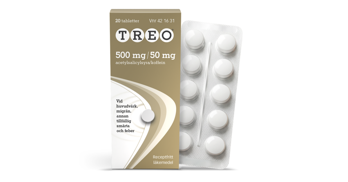 Köp Treo 500 mg/50 mg 20 tabletter - på MEDS.se