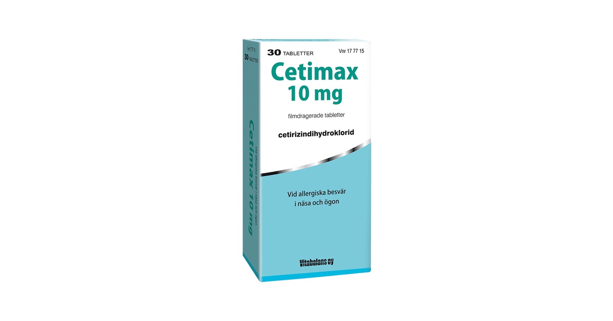Köp Cetimax filmdragerad tablett 10 mg 30 st - på MEDS.se