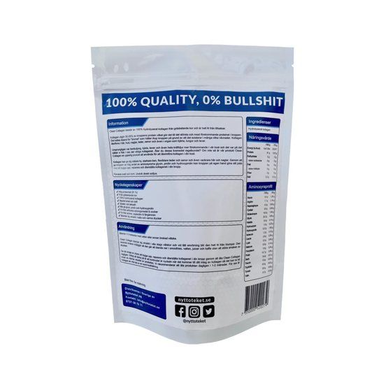 Nyttoteket Clean Collagen Protein 500 g - Det mobila apoteket - Meds.se