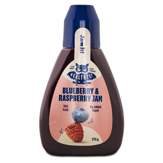 Köp HealthyCo Squeezy Raspberry & Blueberry Jam 375 g - på MEDS.se