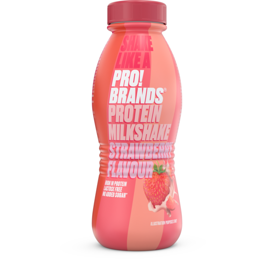 Köp ProBrands Strawberry Protein Milkshake 310 ml - på MEDS.se