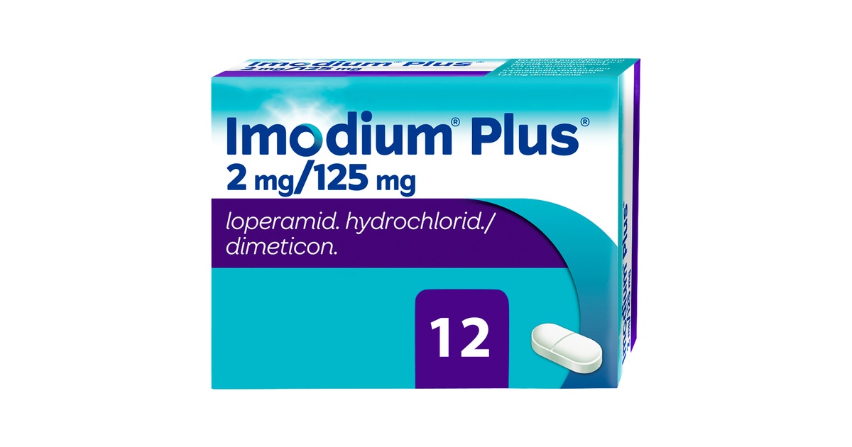 Köp Imodium Plus tablett 2 mg/125 mg, 12 st - på MEDS.se