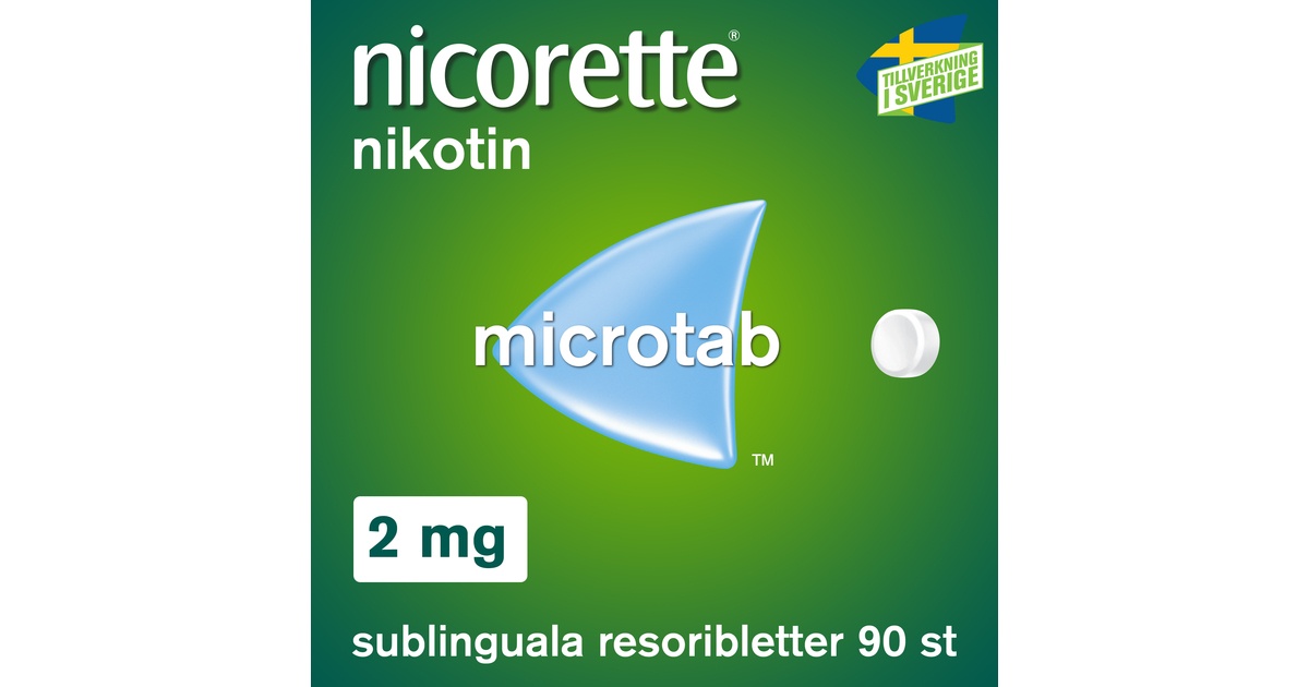Köp Nicorette Microtab, resoriblett, sublingual 2 mg 90 st - på MEDS.se