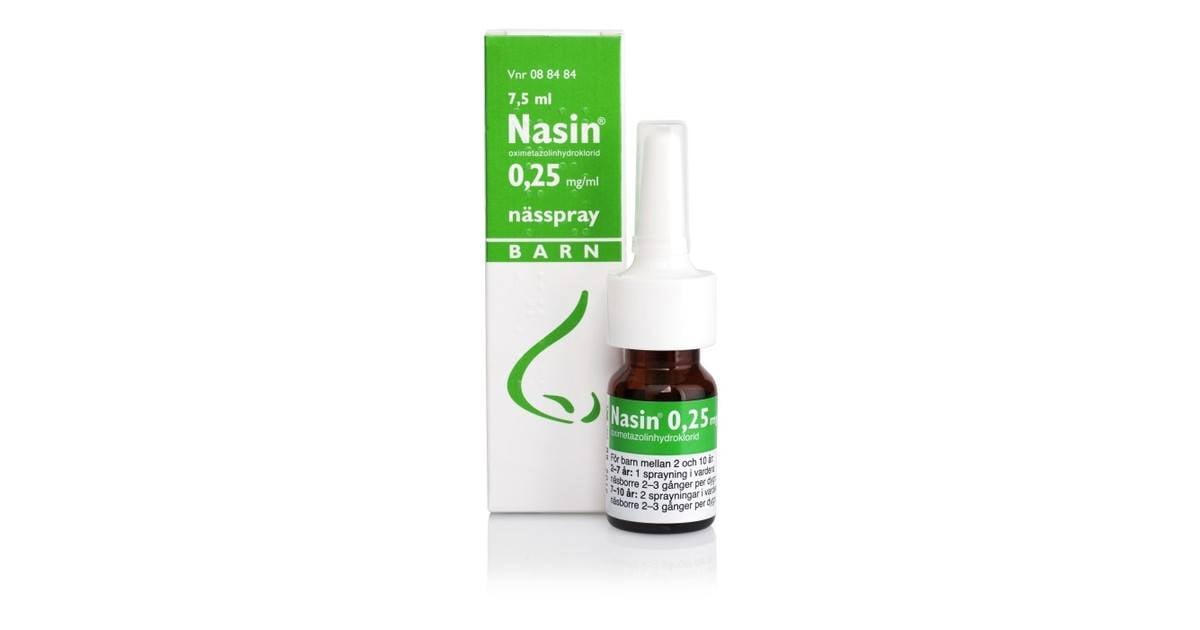 Köp Nasin, nässpray, lösning 0,25 mg/ml 7,5 ml - på MEDS.se